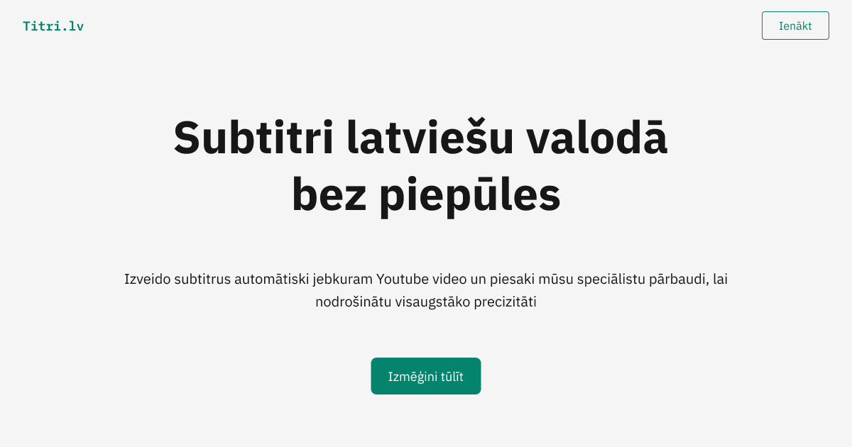 Subtitri video, pasākumiem, konferecnēm un tiešraidēm - Titri.lv